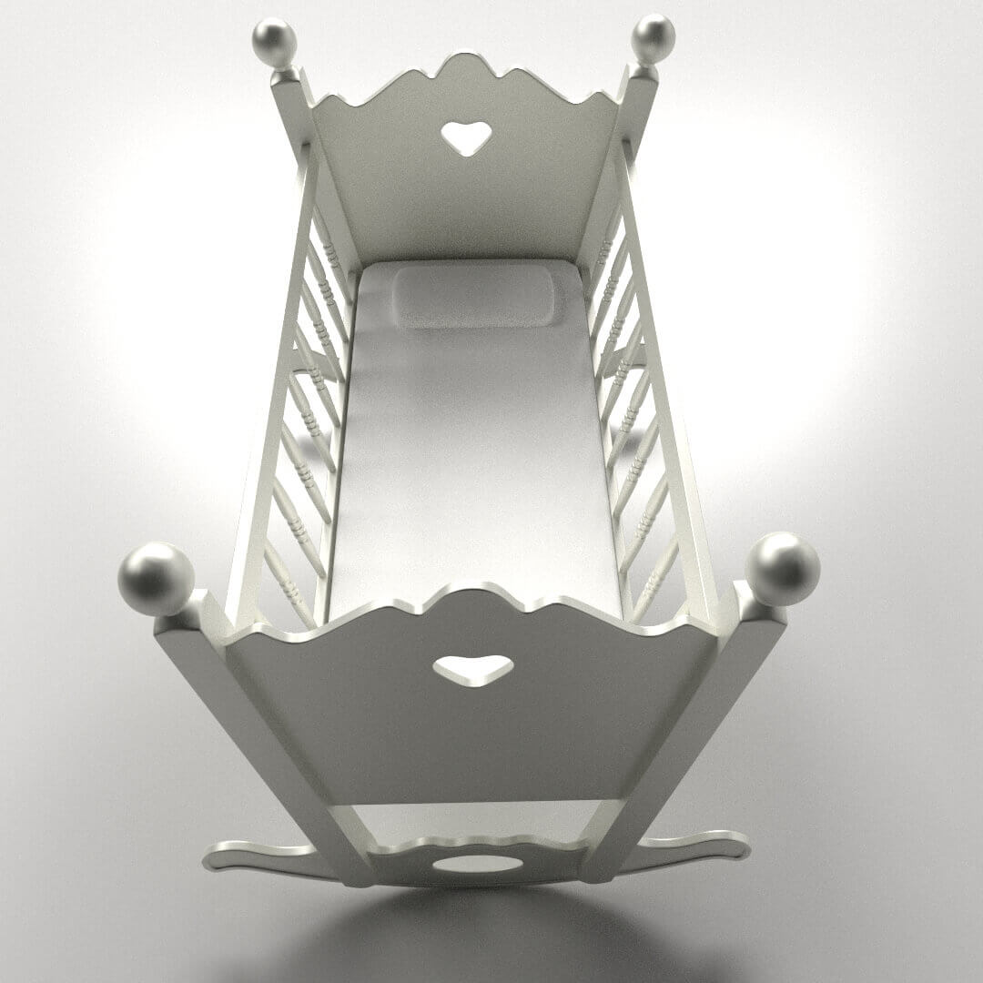 Baby Cradle Crib - 3D Model by firdz3d