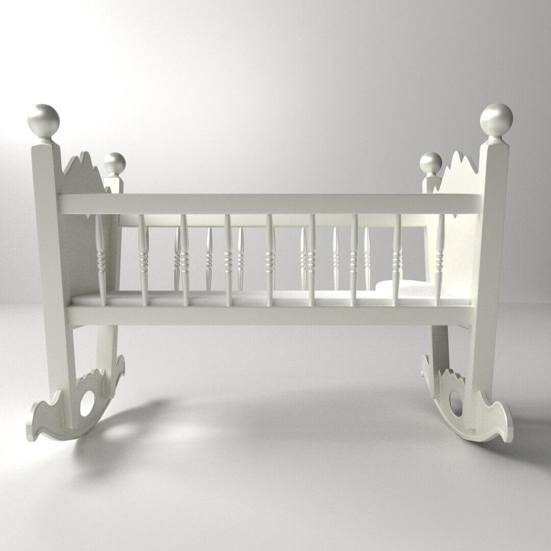 Baby Cradle Crib - 3D Model by firdz3d