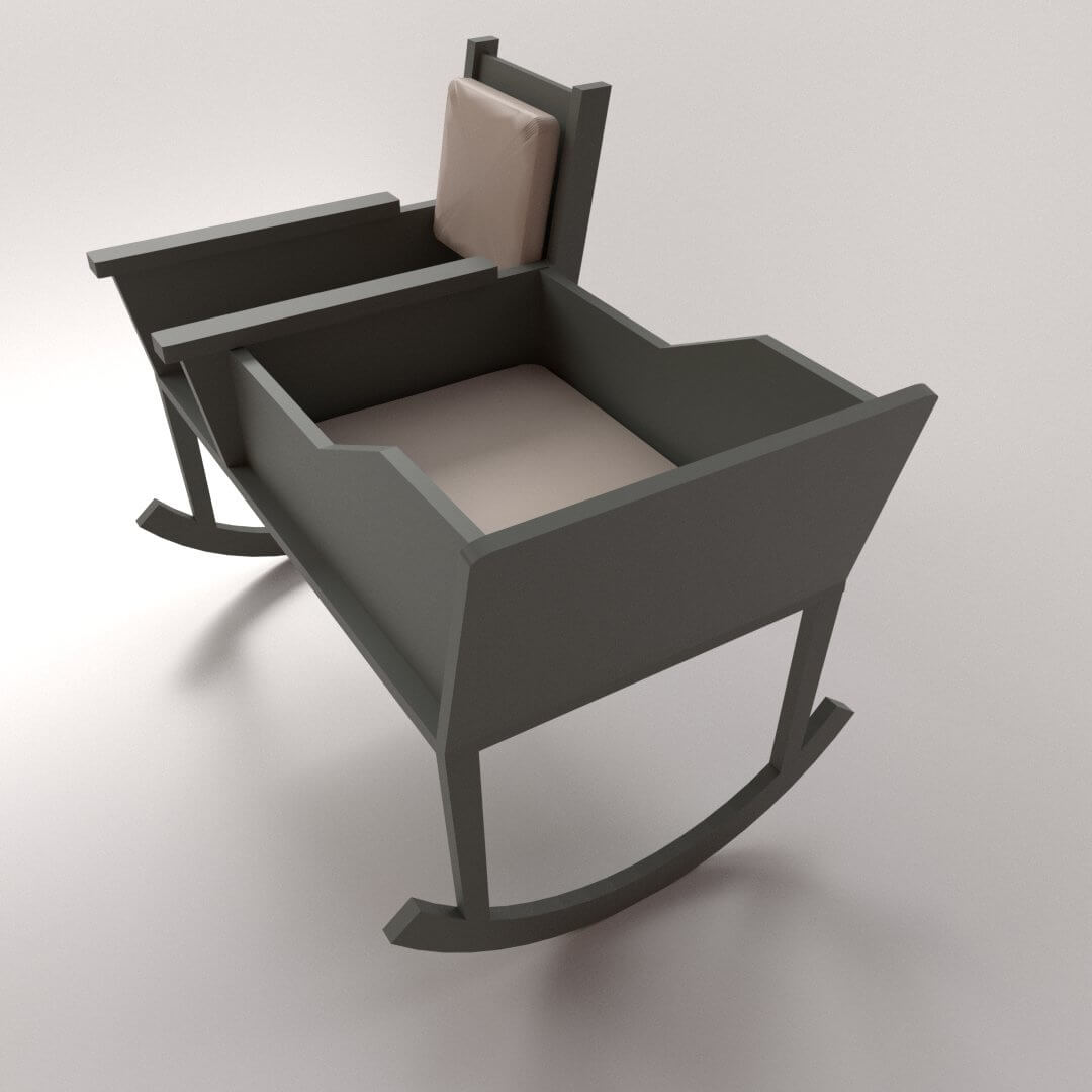 Baby Rocking Chair - 3D Model by firdz3d