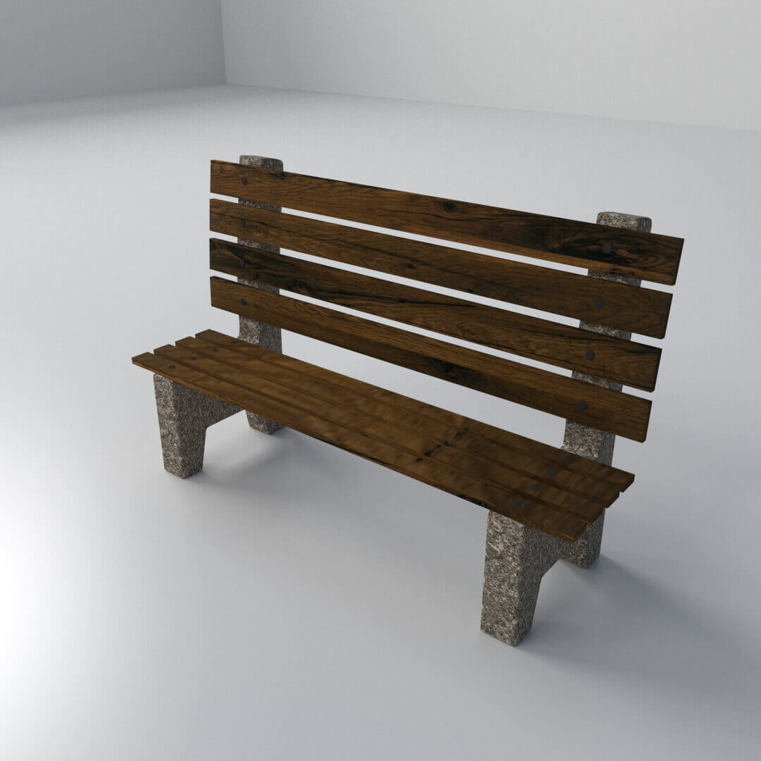 Beach Bench - 3D Model by firdz3d