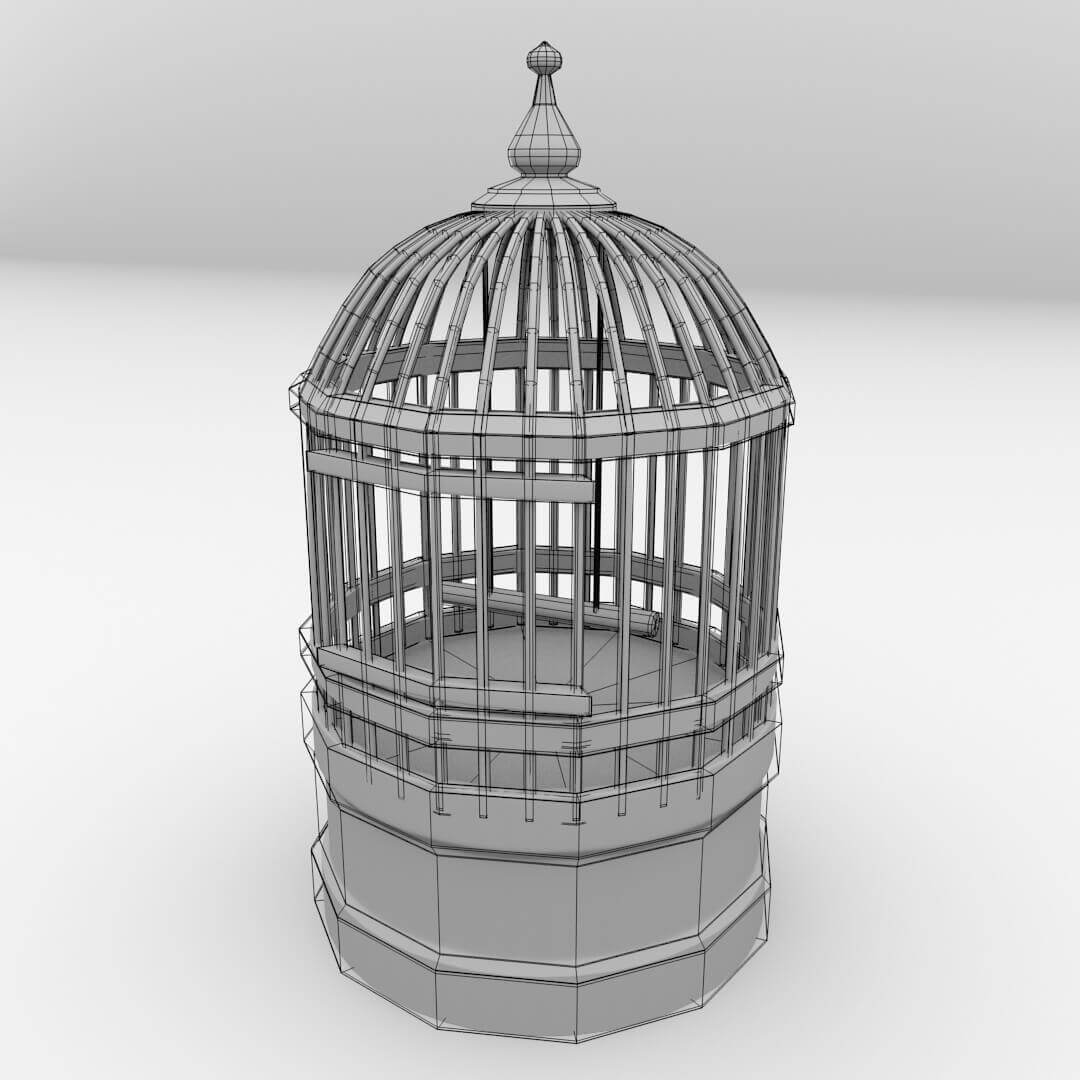 Bird Cage - 3D Model by firdz3d