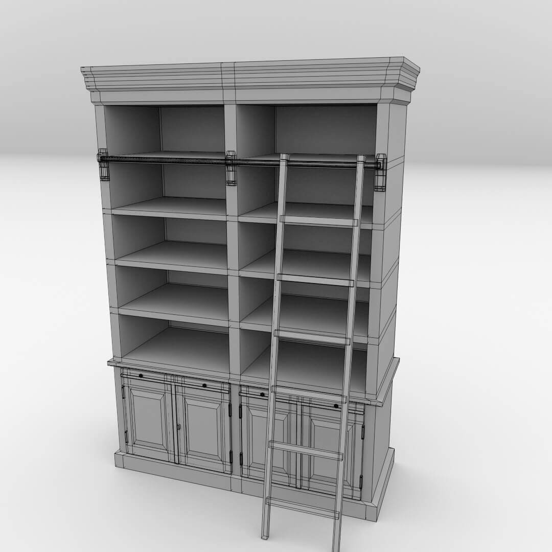 Bookcase - 3D Model by firdz3d