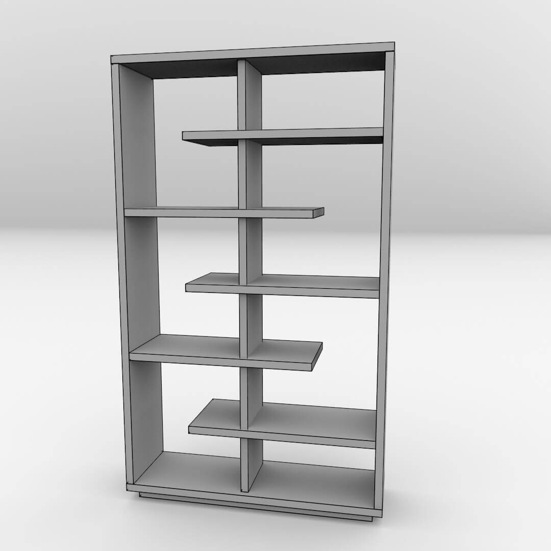 Bookshelf - 3D Model by firdz3d