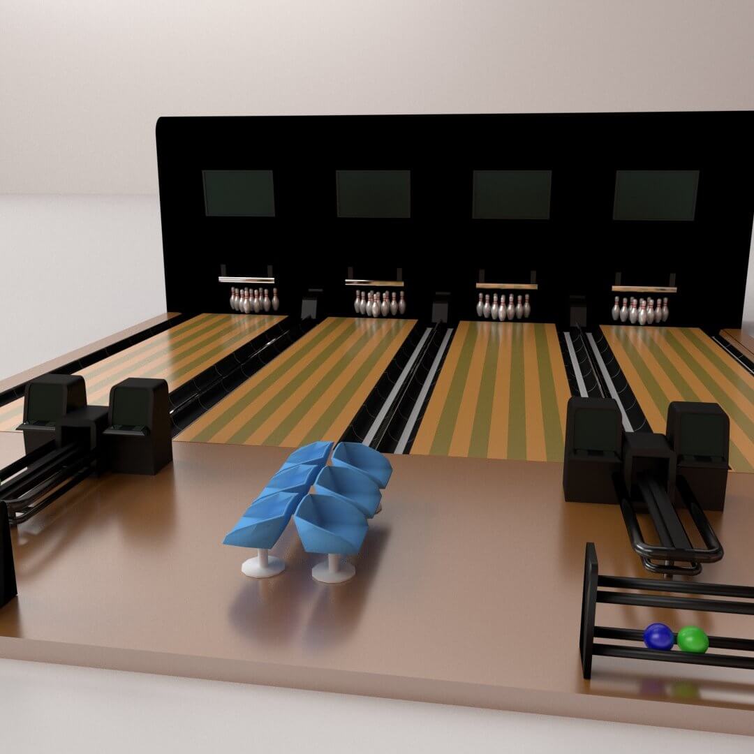 Bowling Lane - 3D Model by firdz3d