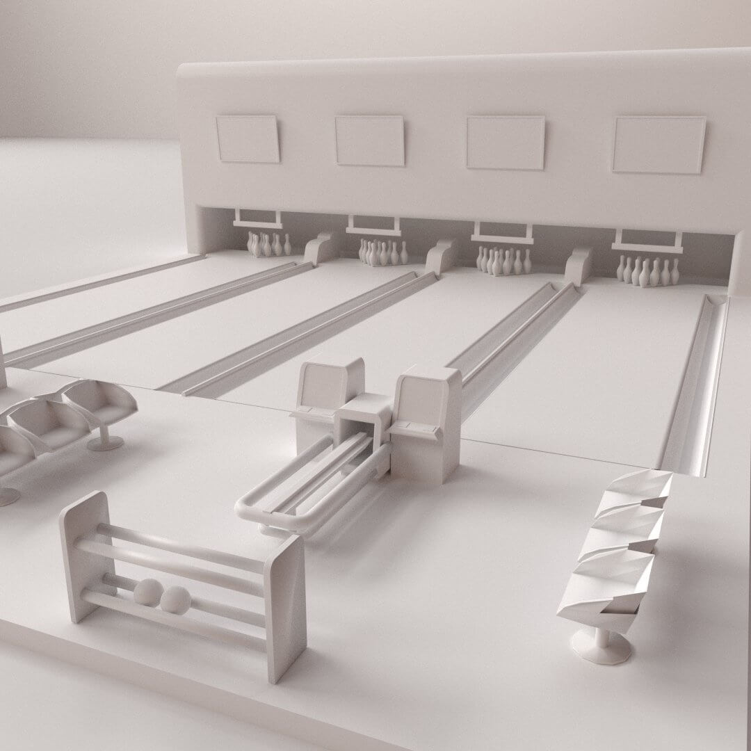 Bowling Lane - 3D Model by firdz3d