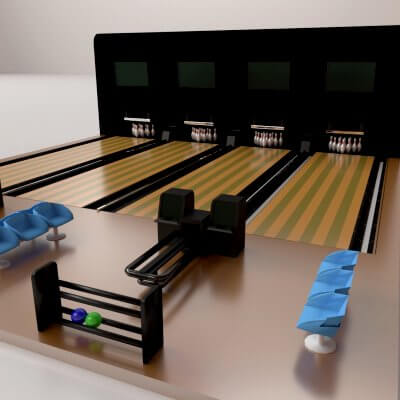 Bowling Lane - 3D Model by firdz3d