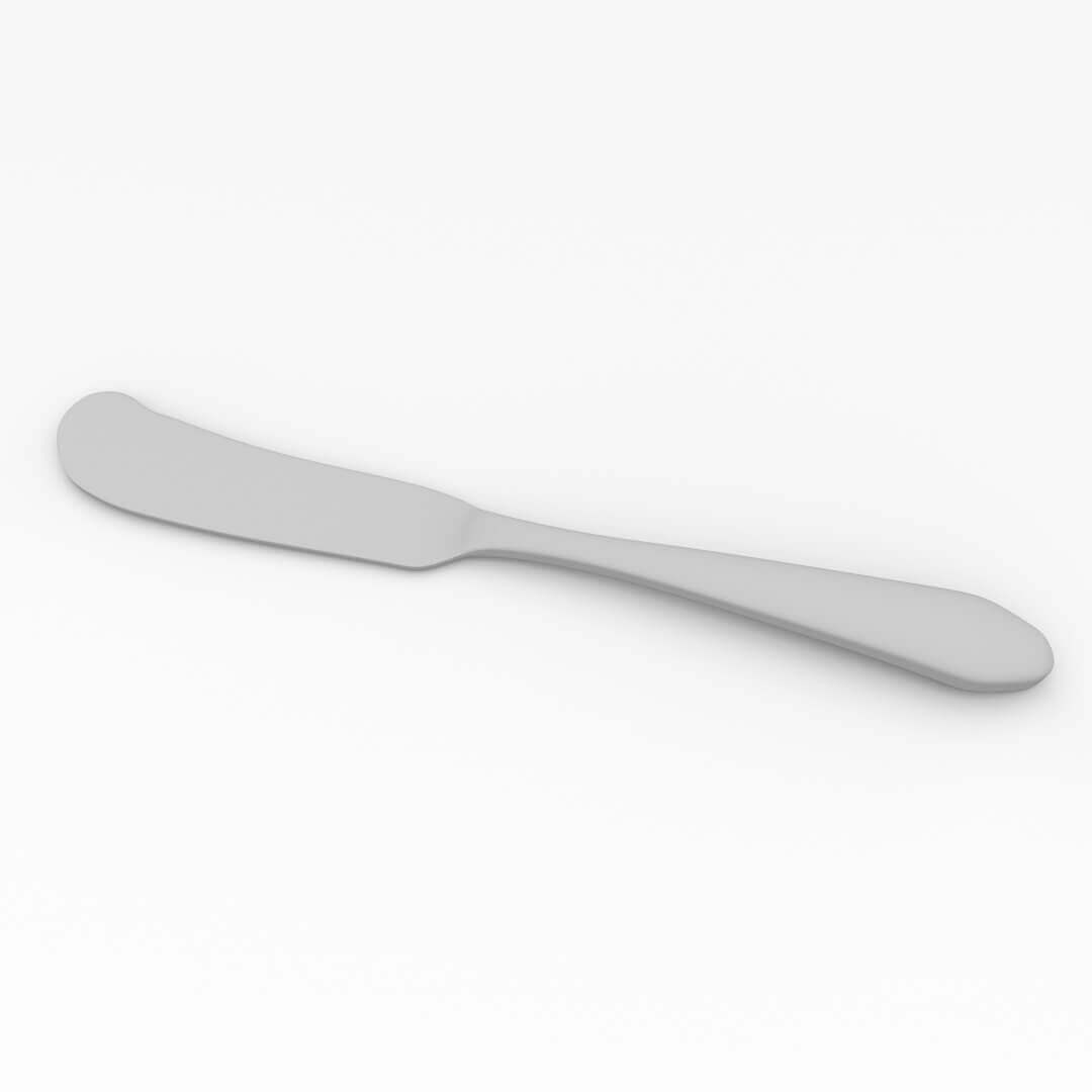 Butter Spread Knife - 3D Model by firdz3d