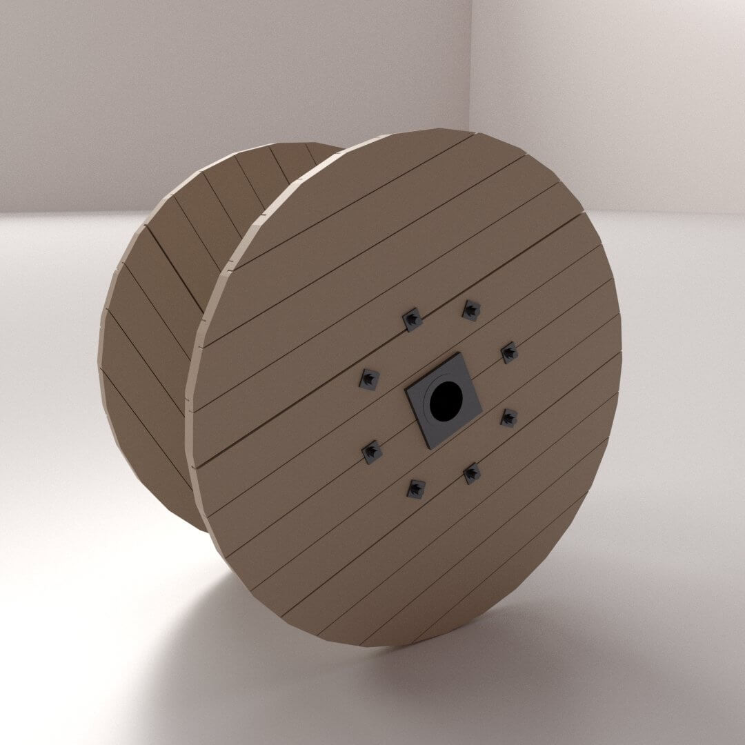 Cable Drum - 3D Model by firdz3d
