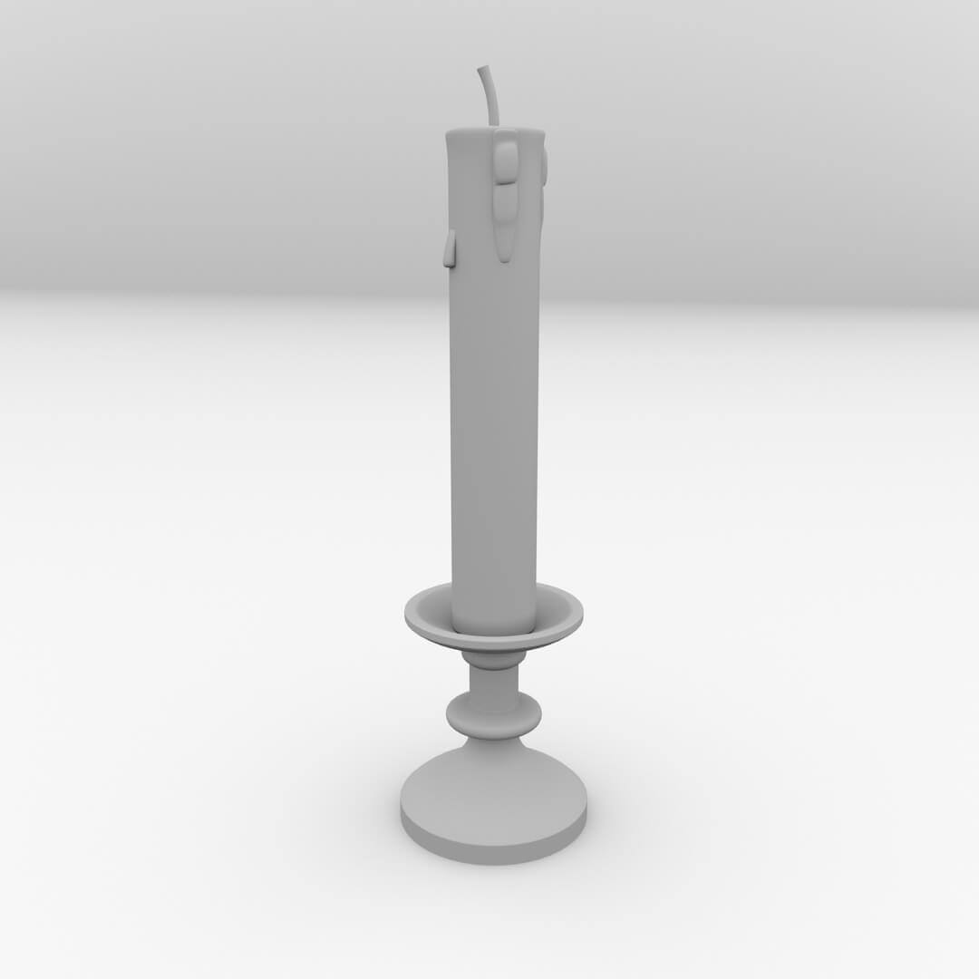 Candle - 3D Model by firdz3d