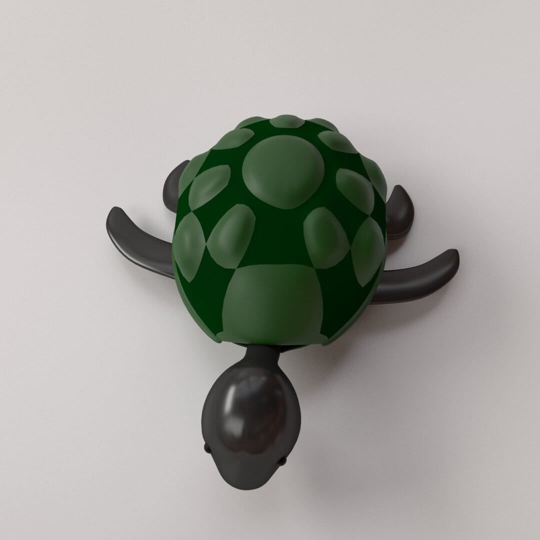 Cartoon Turtle - 3D Model by firdz3d