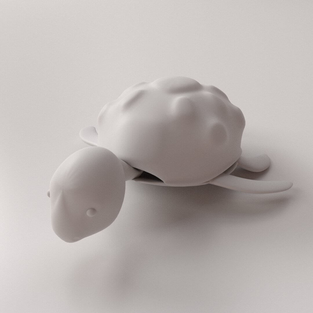 Cartoon Turtle - 3D Model by firdz3d