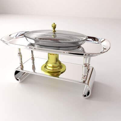 Chafing Dish with Stand - 3D Model by firdz3d