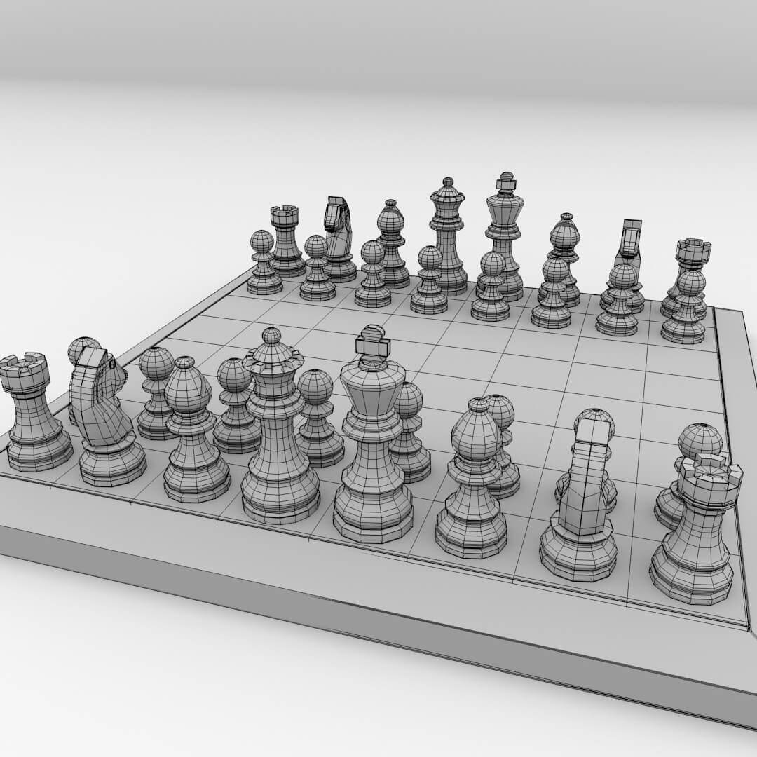 Chessboard - 3D Model by firdz3d