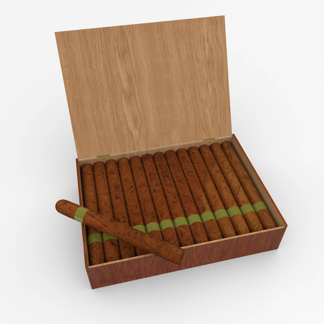 Cigar Box - 3D Model by firdz3d