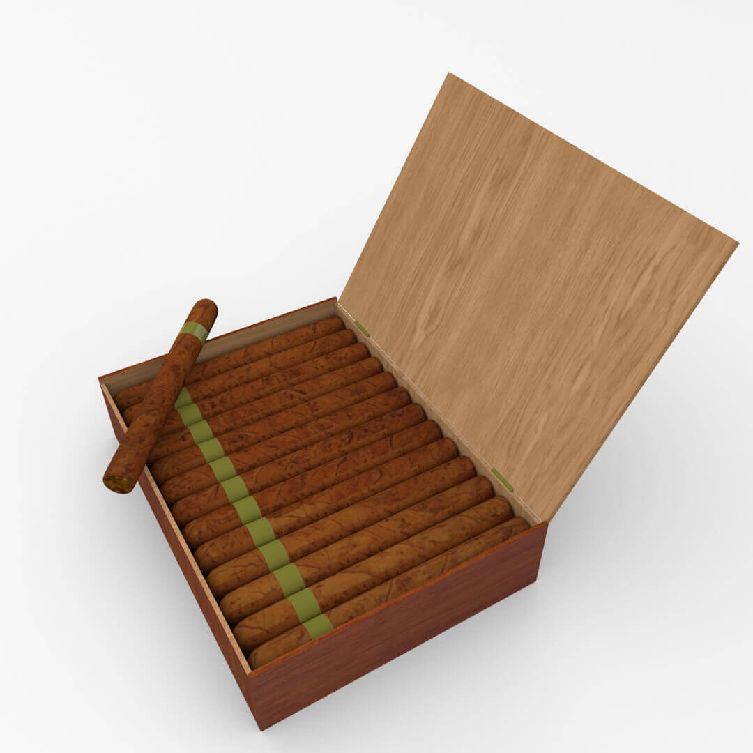 Cigar Box - 3D Model by firdz3d