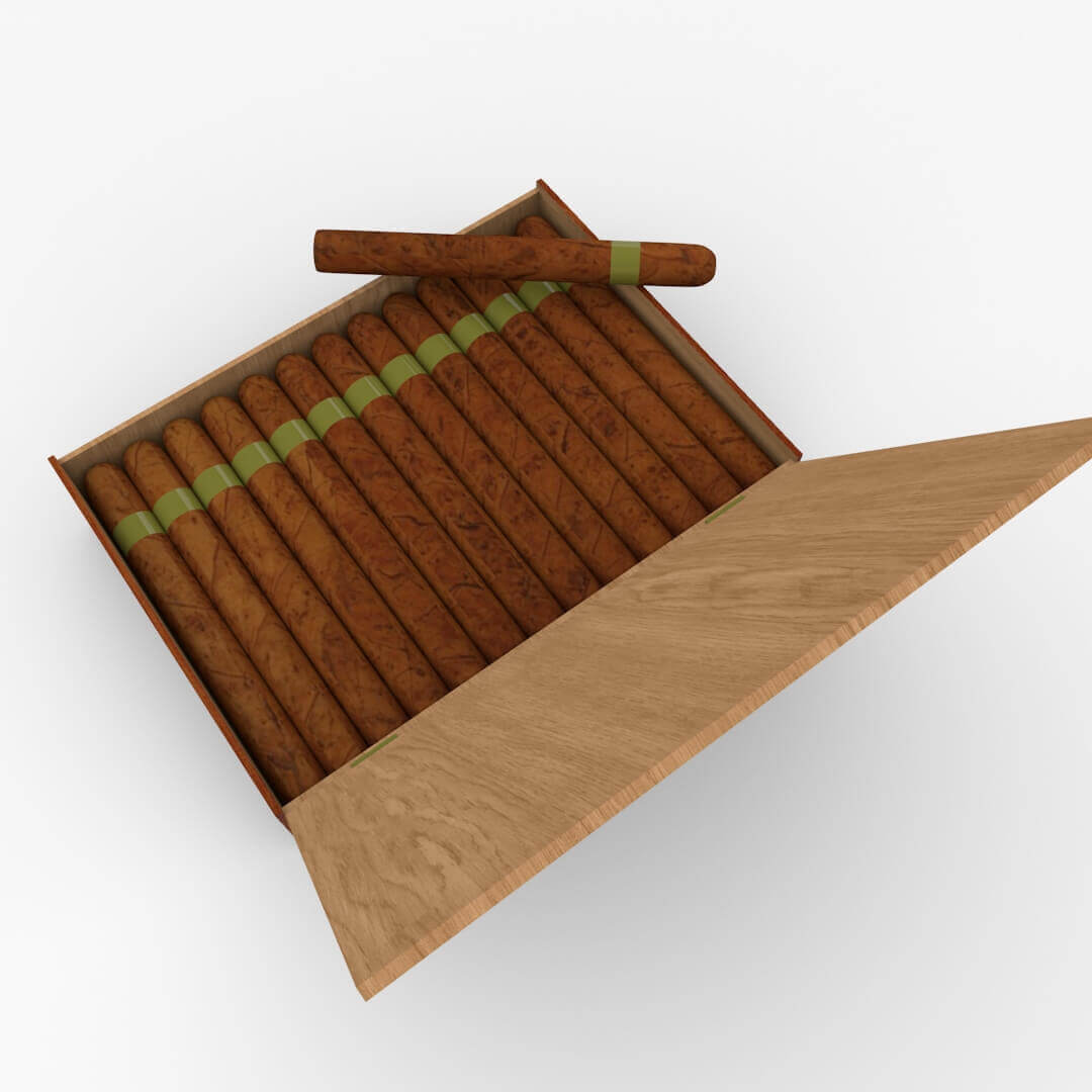 Cigar Box - 3D Model by firdz3d