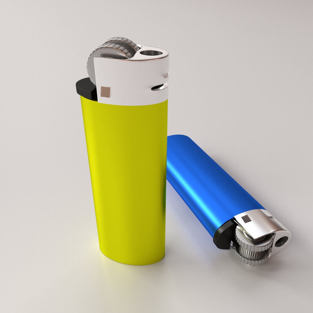 Cigarette Lighter - 3D Model by firdz3d