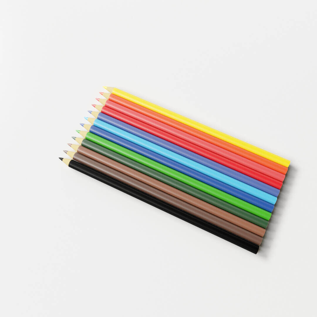 Color Pencils - 3D Model by firdz3d