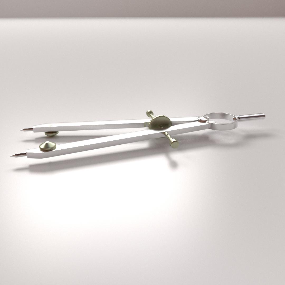 Drawing Compass - 3D Model by firdz3d