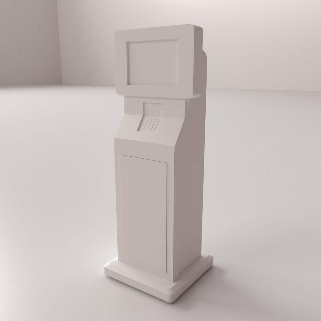 Computer Kiosk V2 - 3D Model by firdz3d