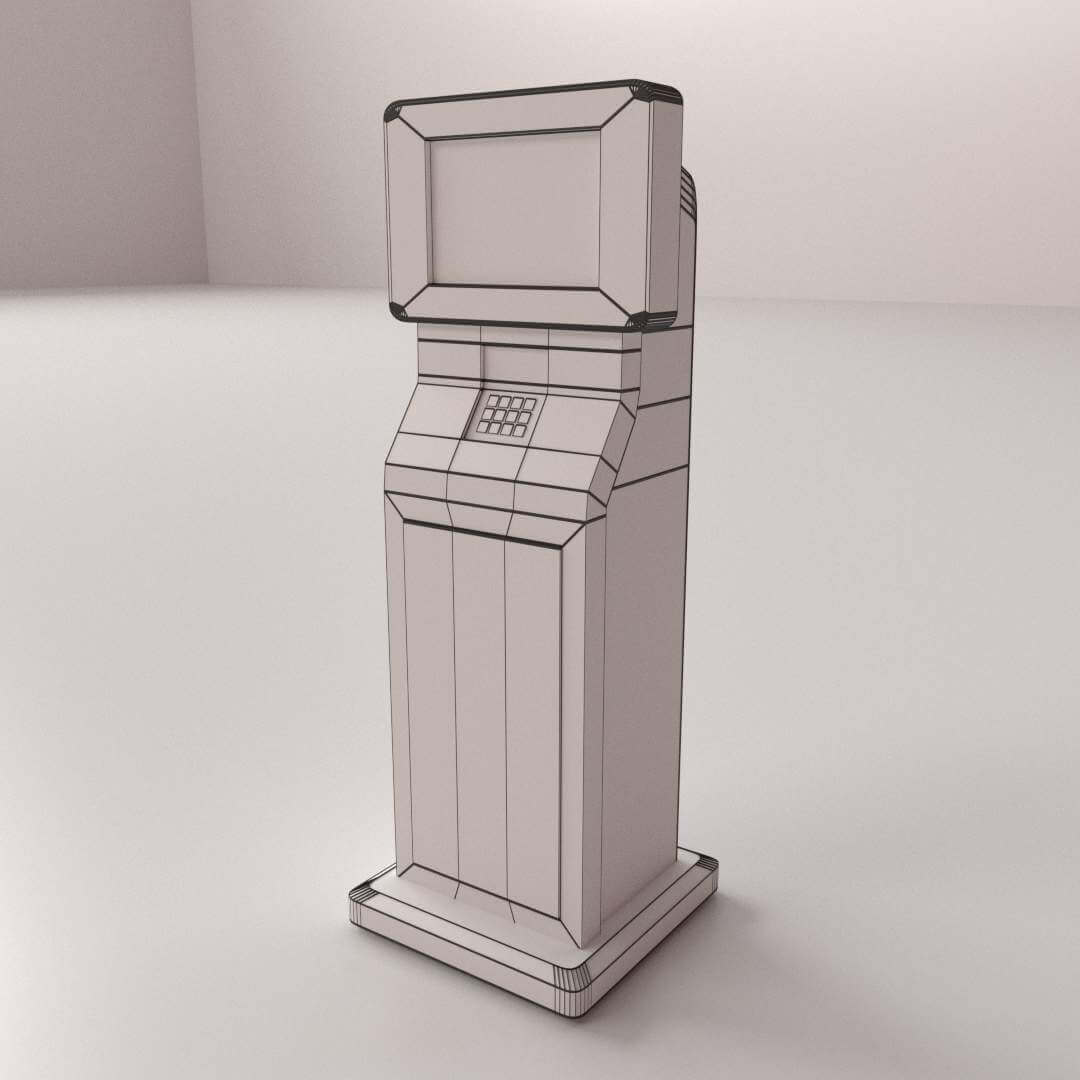 Computer Kiosk V2 - 3D Model by firdz3d