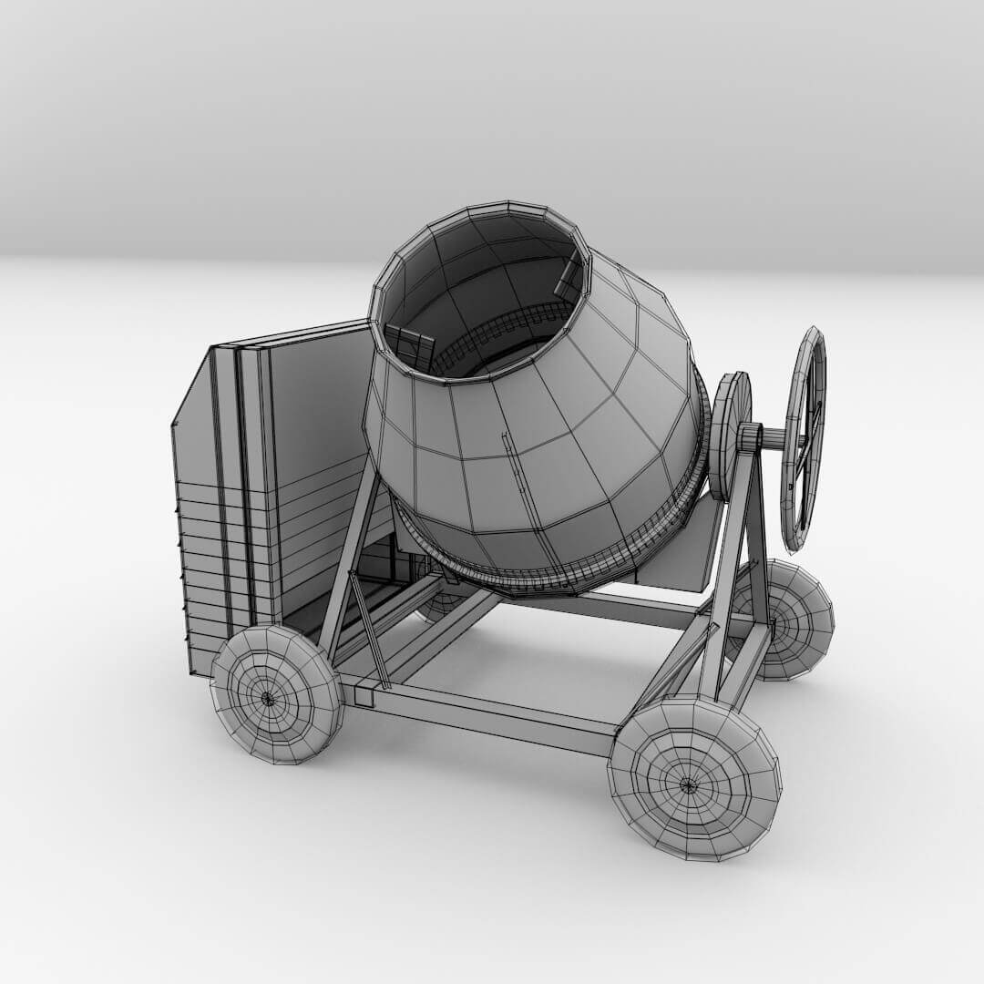 Concrete Mixer - 3D Model by firdz3d