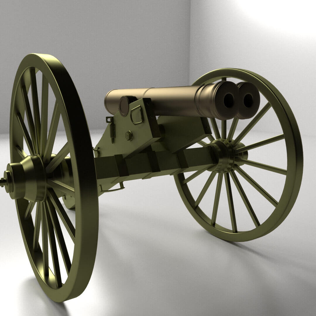 Double Barreled Cannon - 3D Model by firdz3d