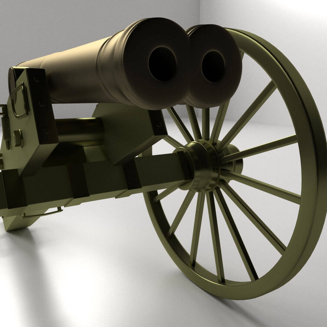Double Barreled Cannon - 3D Model by firdz3d