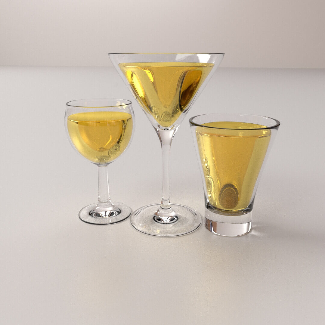 Drink Set - 3D Model by firdz3d