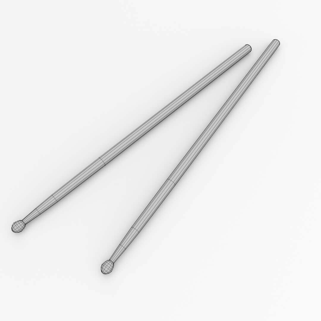 Drum Sticks - 3D Model by firdz3d