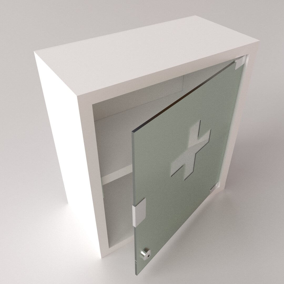 First Aid Glass Cabinet - 3D Model by firdz3d