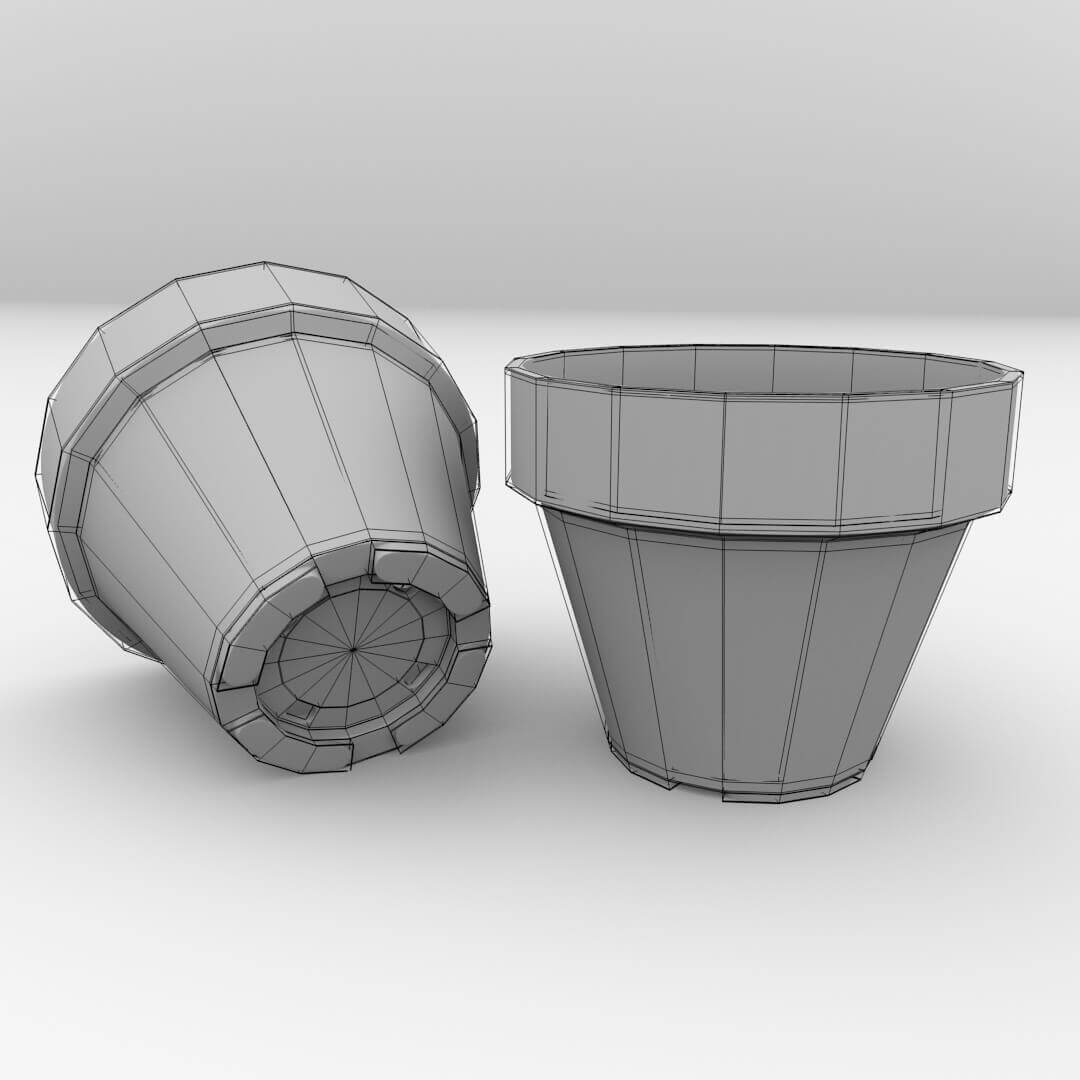Flower Pot - 3D Model by firdz3d