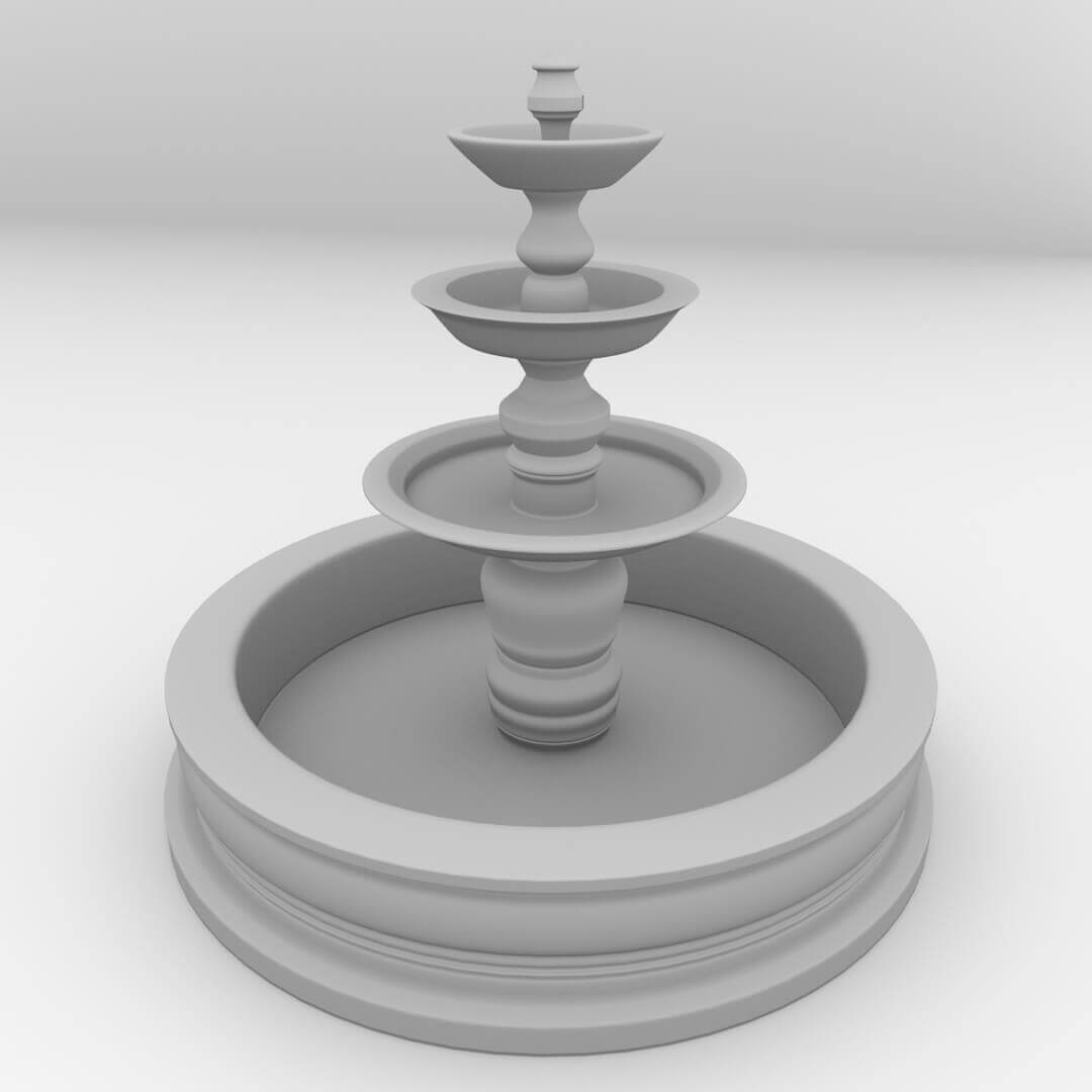 Fountain - 3D Model by firdz3d