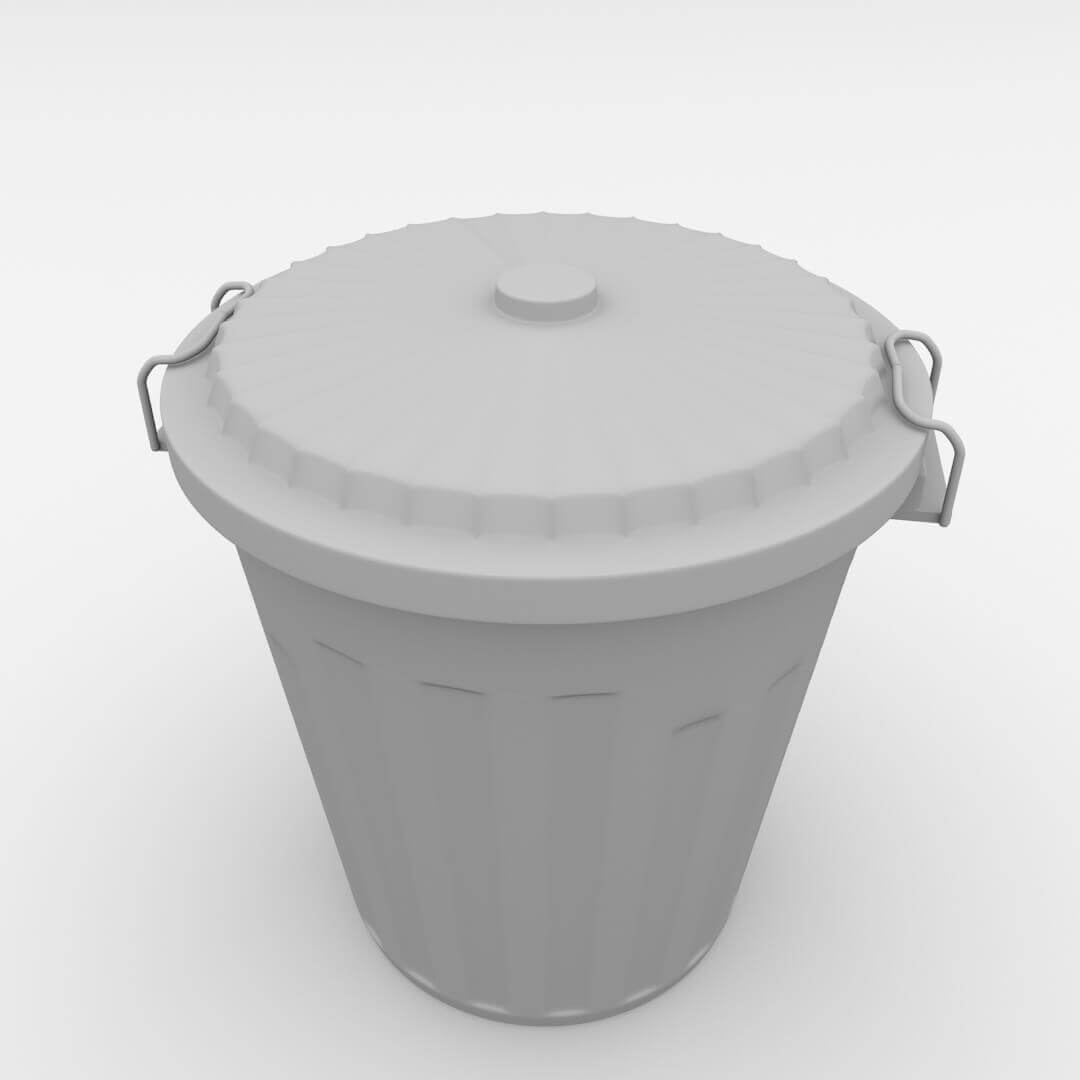 Garbage Can - 3D Model by firdz3d