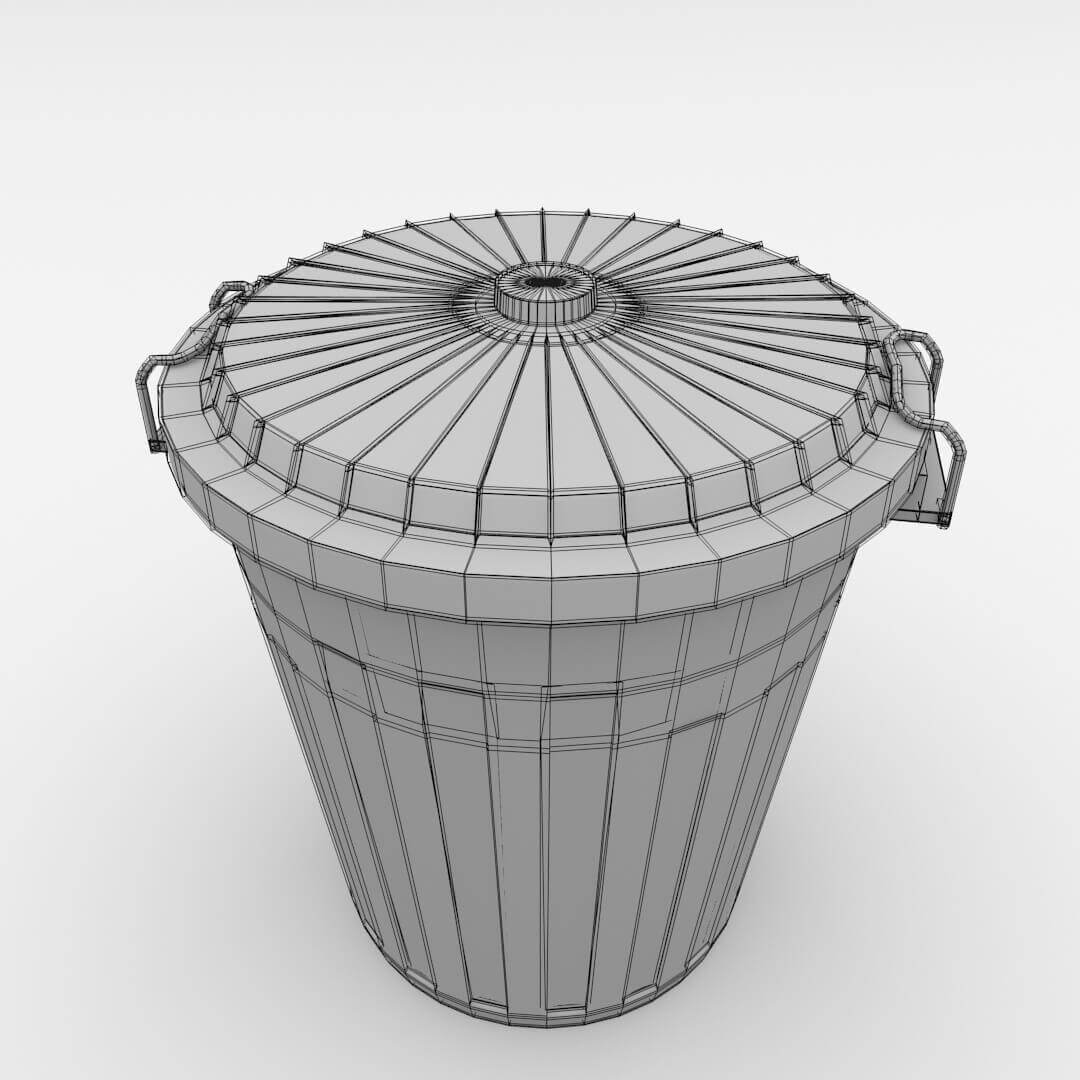 Garbage Can - 3D Model by firdz3d