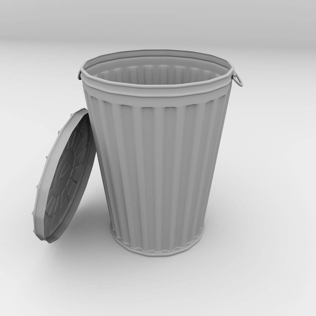 Garbage Can - 3D Model by firdz3d
