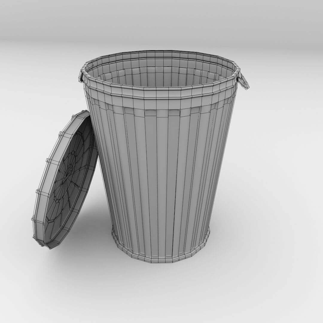 Garbage Can - 3D Model by firdz3d