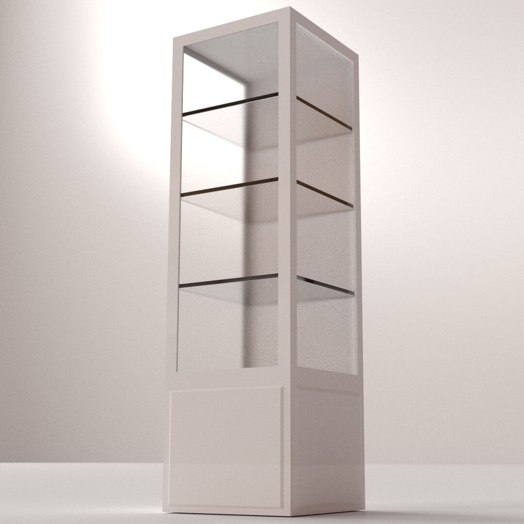Glass Display Cabinet V2 - 3D Model by firdz3d