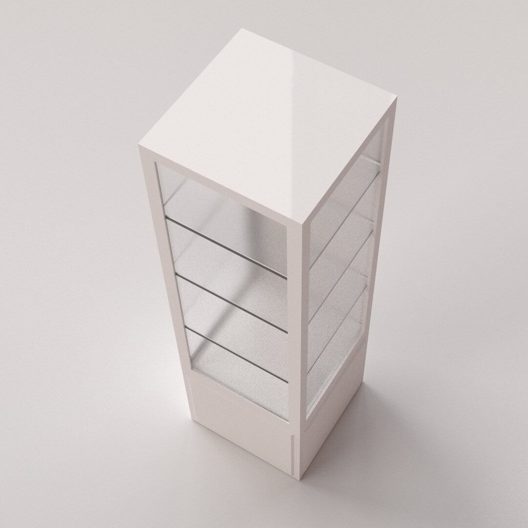 Glass Display Cabinet V2 - 3D Model by firdz3d