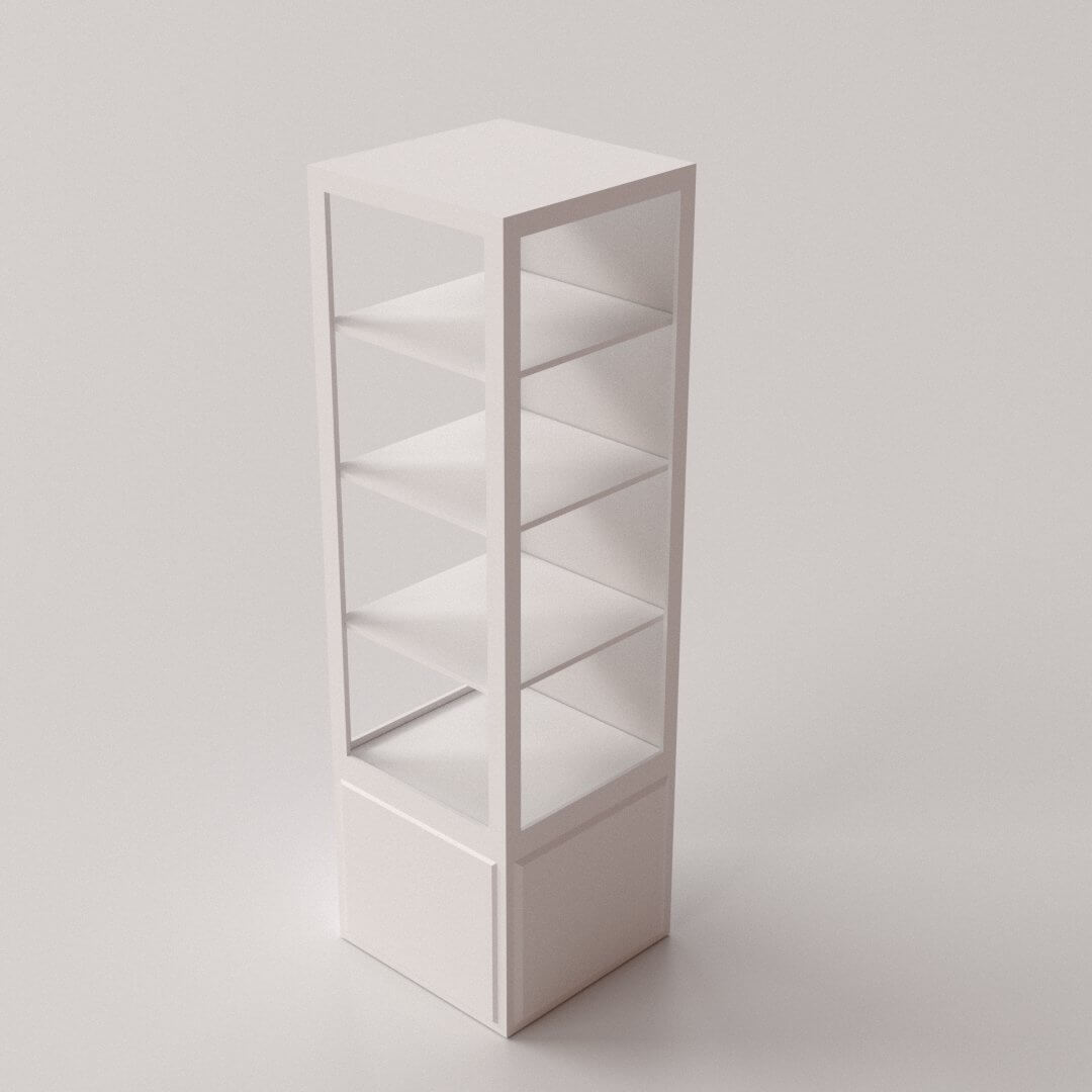 Glass Display Cabinet V2 - 3D Model by firdz3d