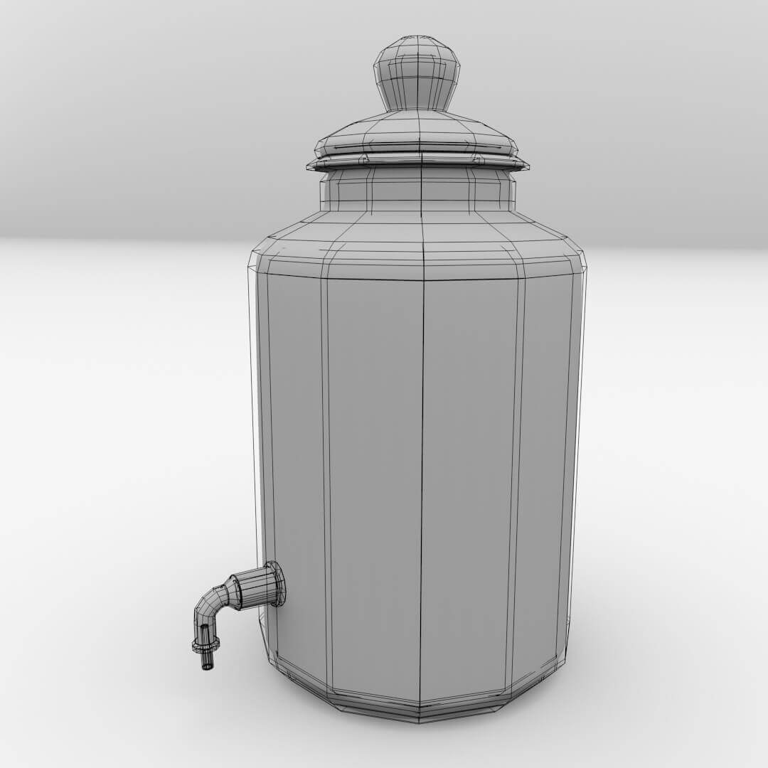 Glass Drink Dispenser - 3D Model by firdz3d