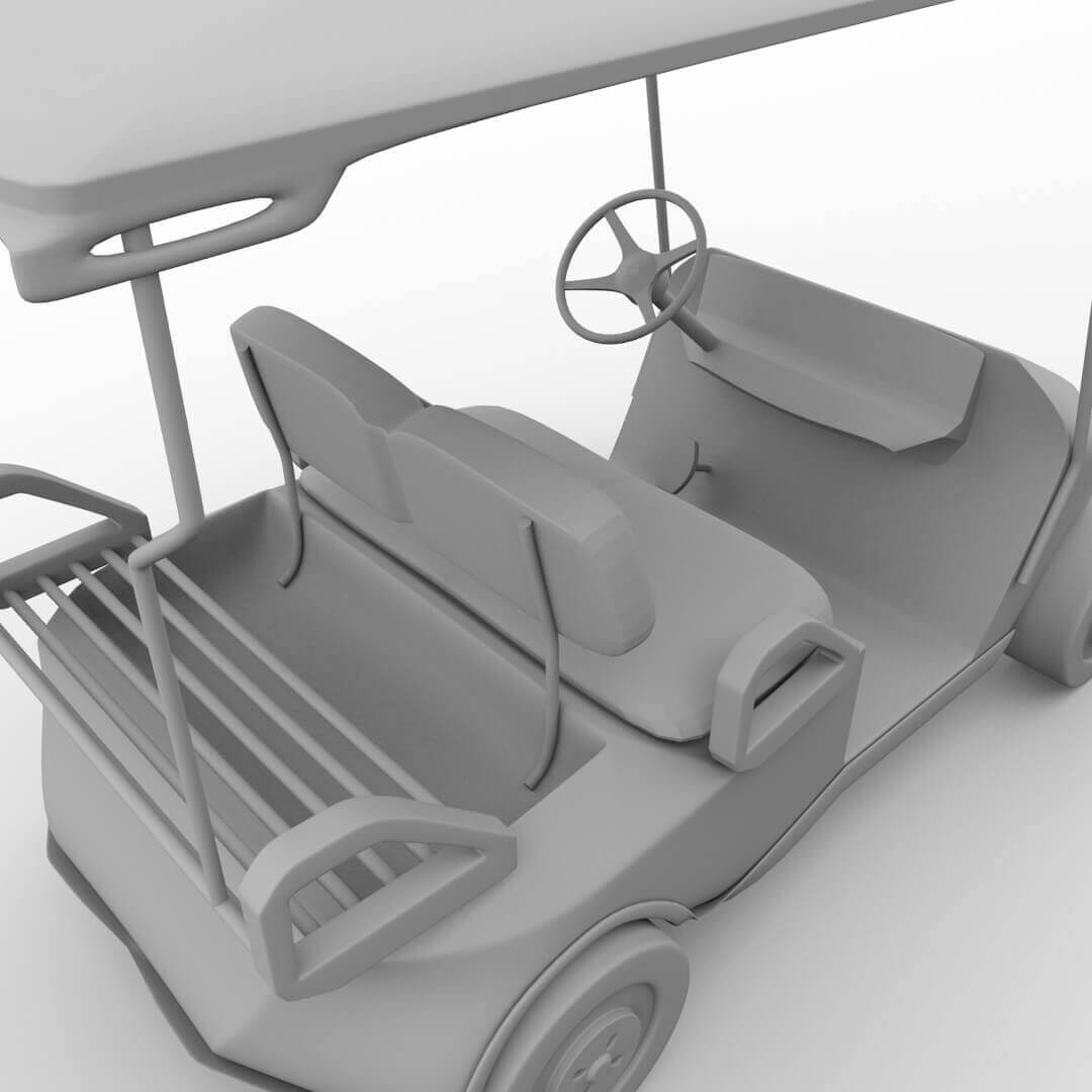 Golf Cart - 3D Model by firdz3d