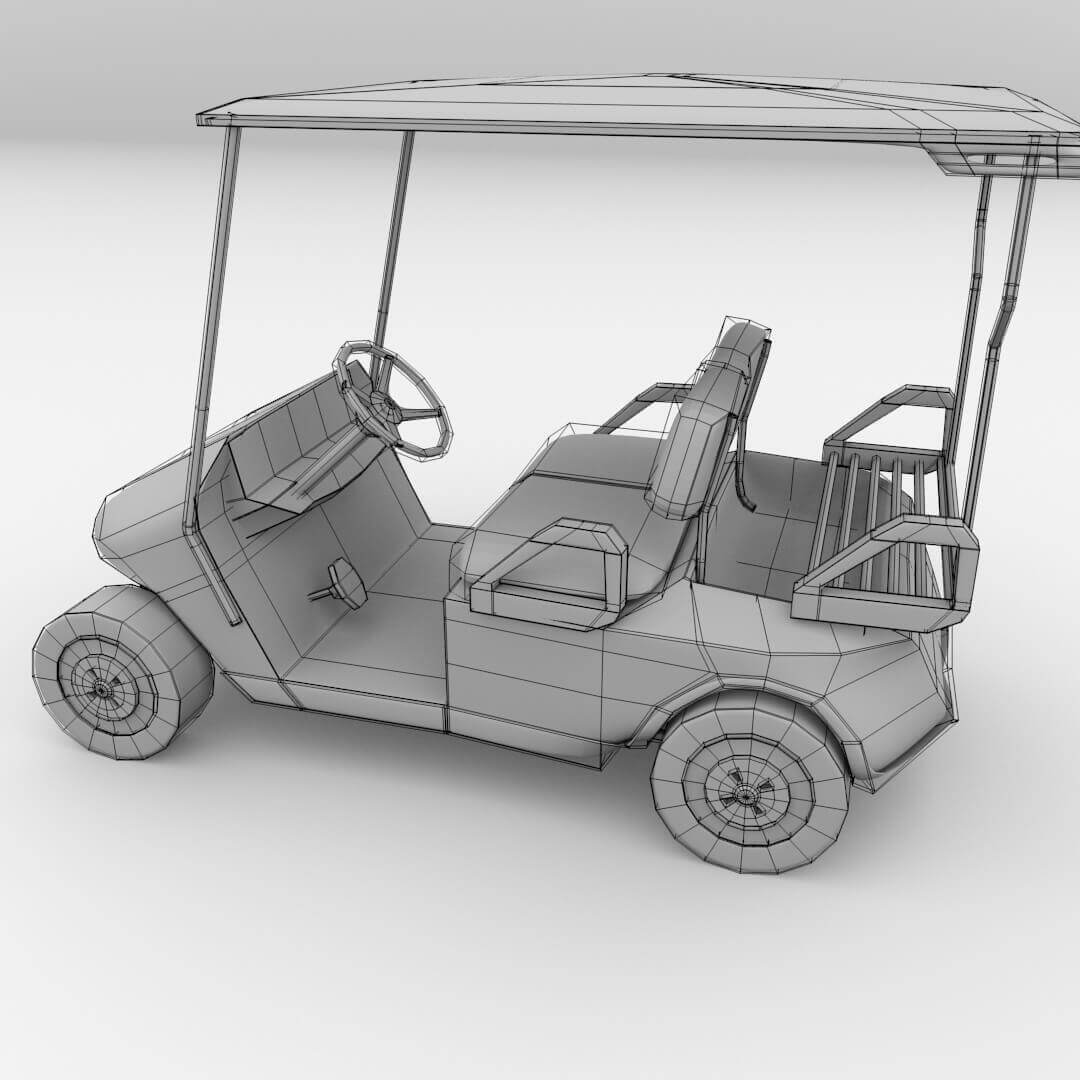 Golf Cart - 3D Model by firdz3d