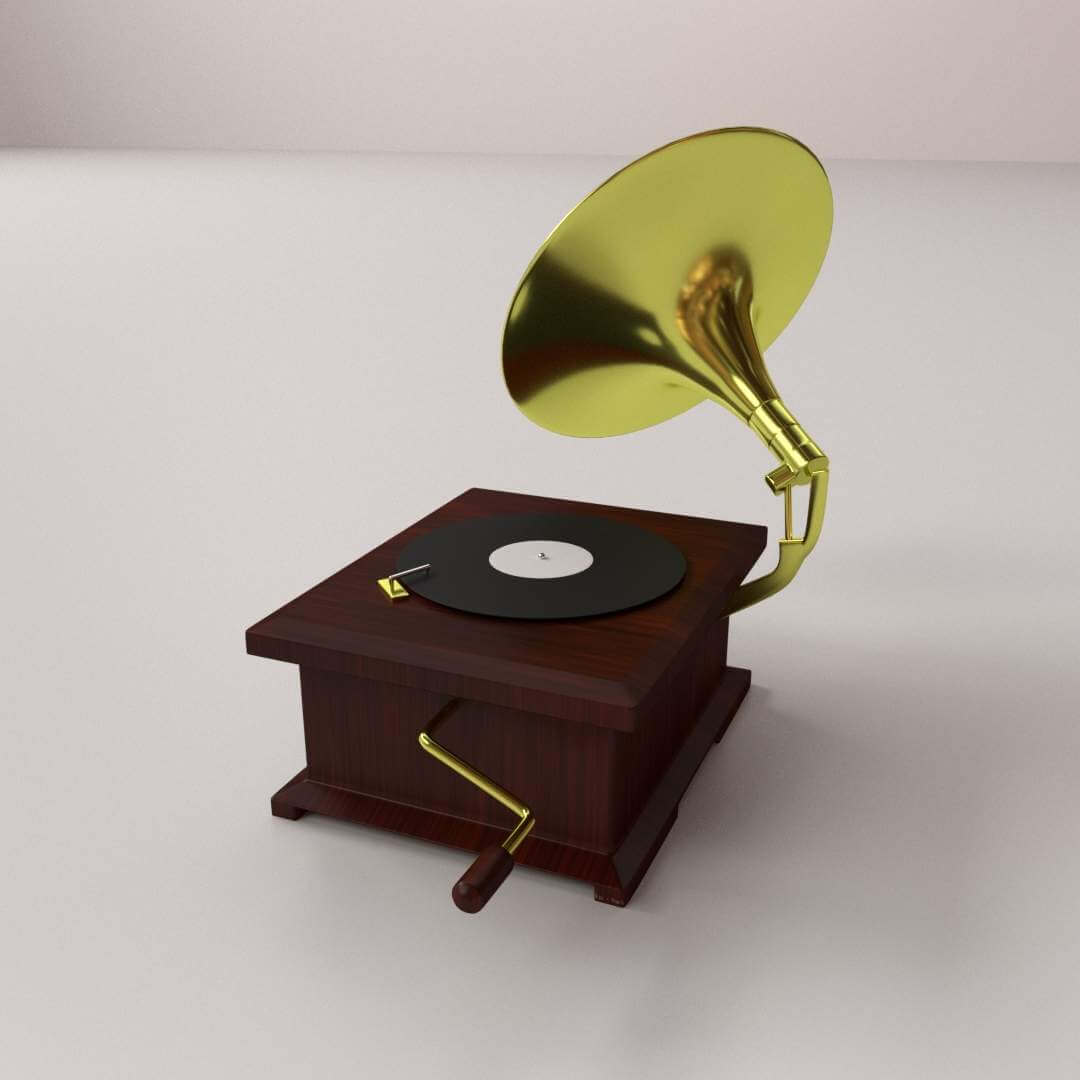 Gramophone V2 - 3D Model by firdz3d