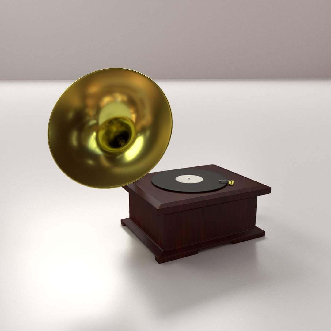 Gramophone V2 - 3D Model by firdz3d