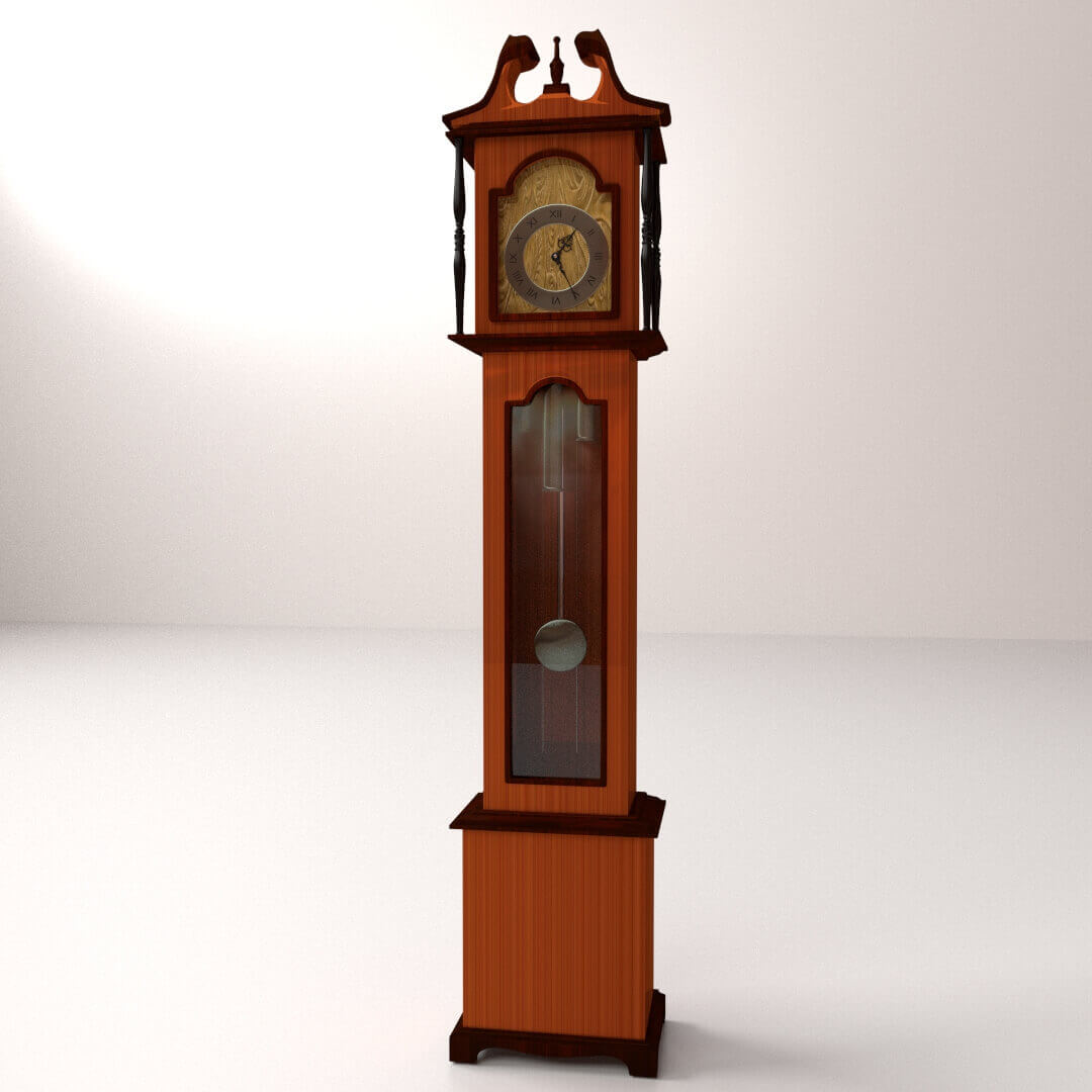 Grandfather Clock - 3D Model by firdz3d