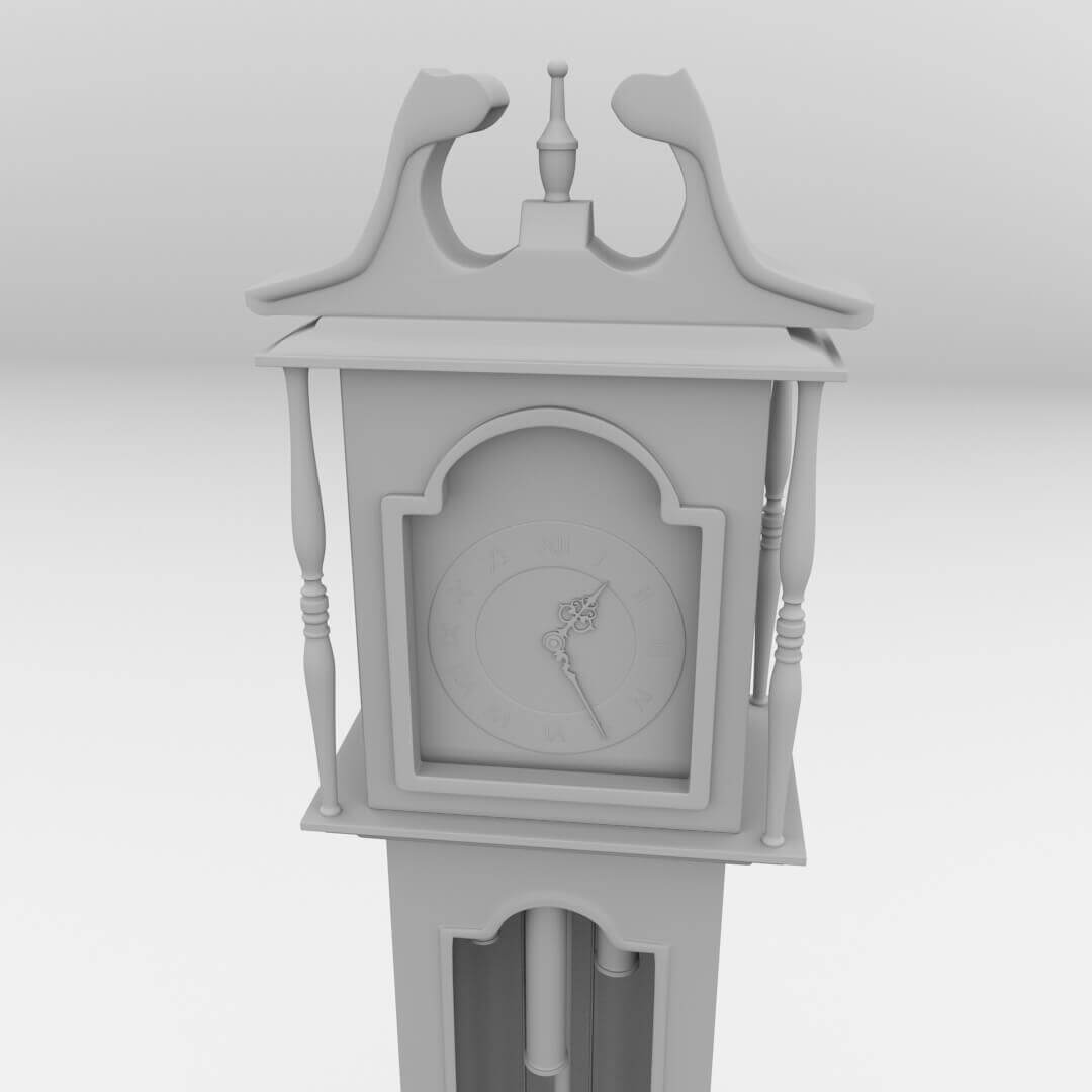 Grandfather Clock - 3D Model by firdz3d