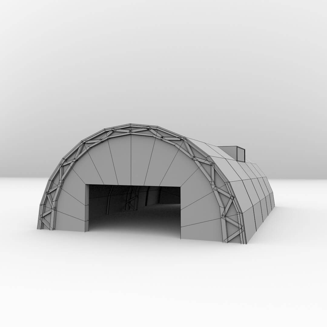 Hangar - 3D Model by firdz3d