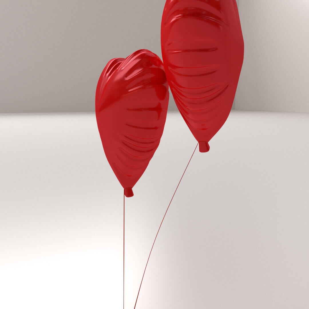 Heart Balloon - 3D Model by firdz3d