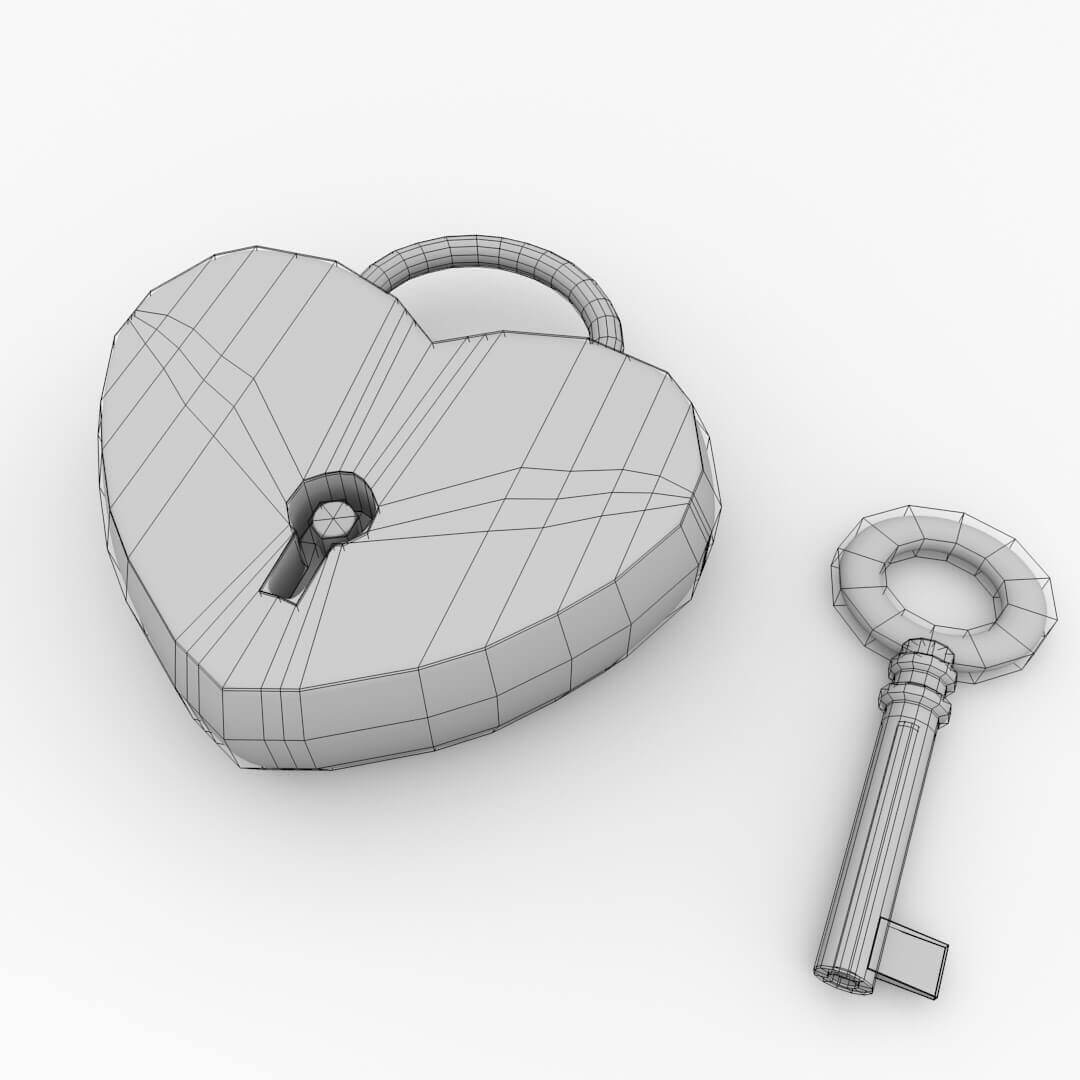 Heart Lock - 3D Model by firdz3d